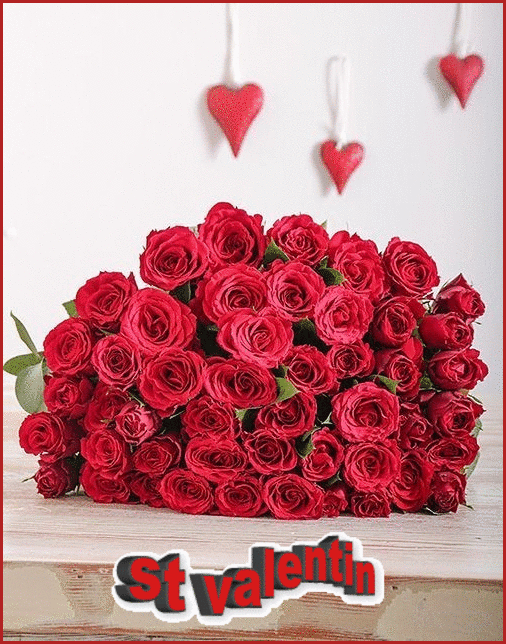 La saint Valentin la fête de l'amour (images et texte)